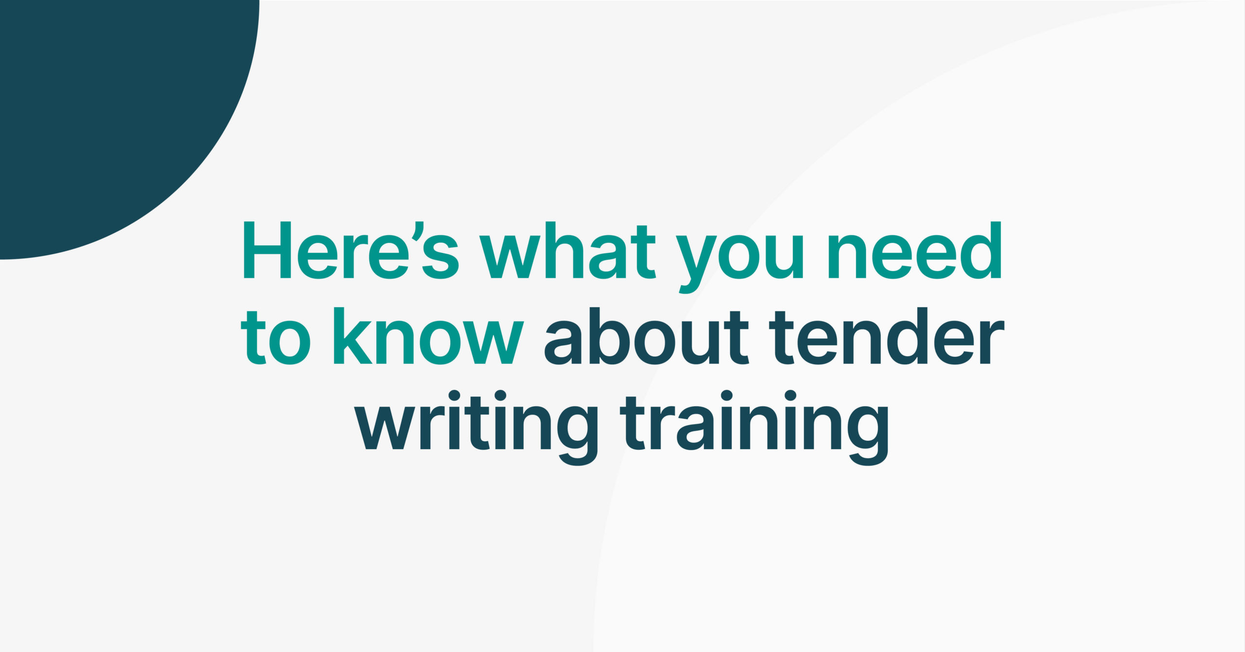 Here’s what you need to know about tender writing training - Tender VLE