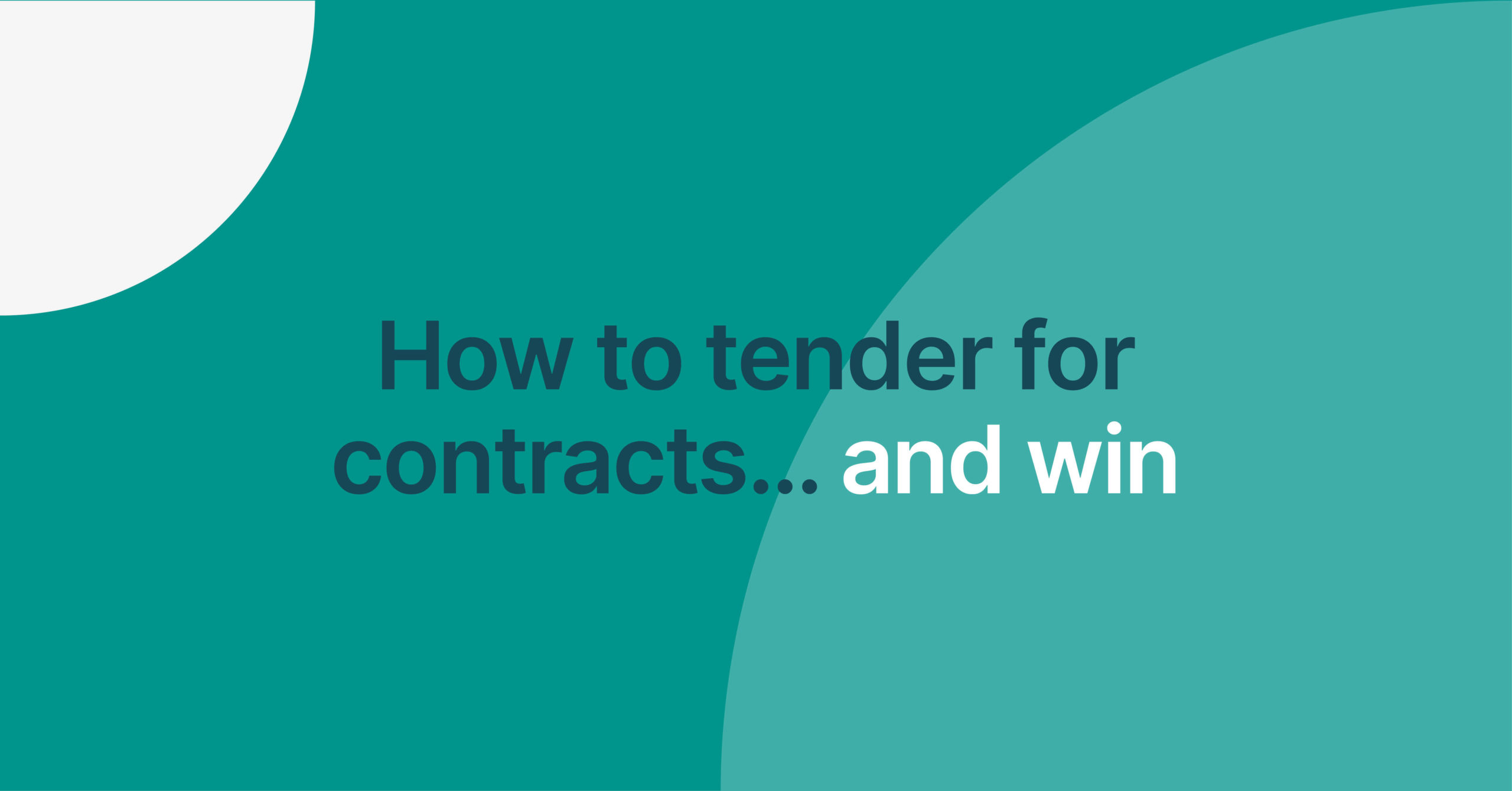 How to tender for contracts… and win - Tender VLE